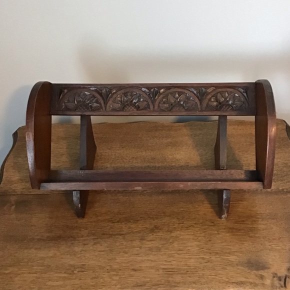 Other | Vintage Farmhouse Sunflower Wood Book Trough Rack | Poshmark